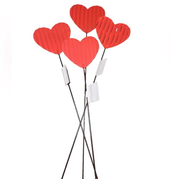 Accents | New 4 Metal Heart Sticks | Poshmark